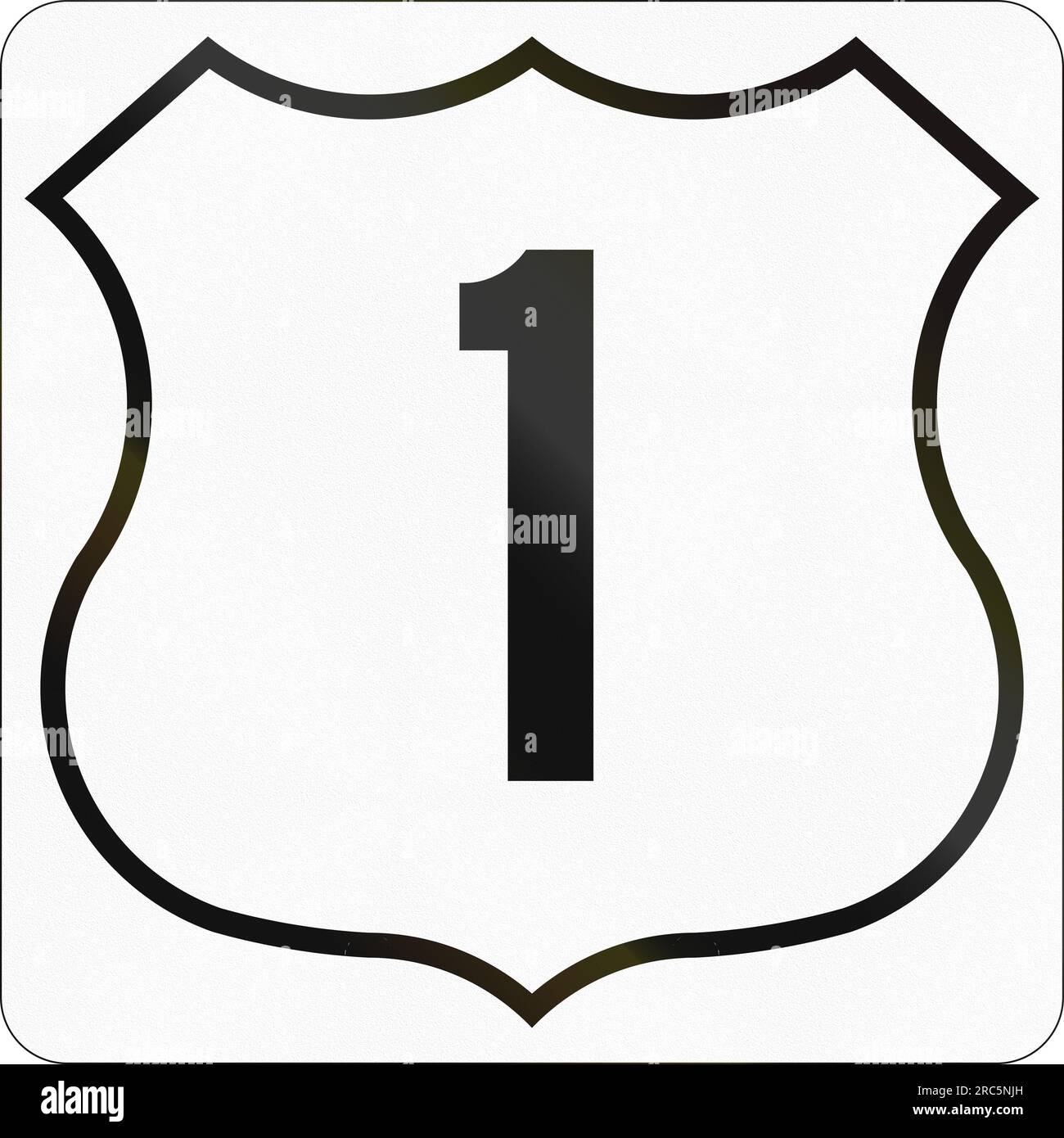 Route marker for Nova Scotia trunk highway number 1 Stock Photo - Alamy