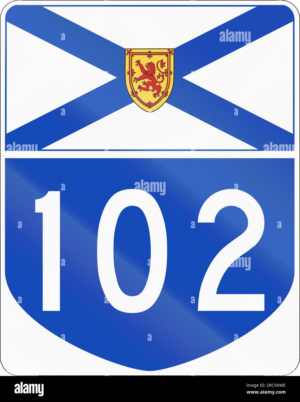 Route marker for Nova Scotia highway number 102 Stock Photo - Alamy