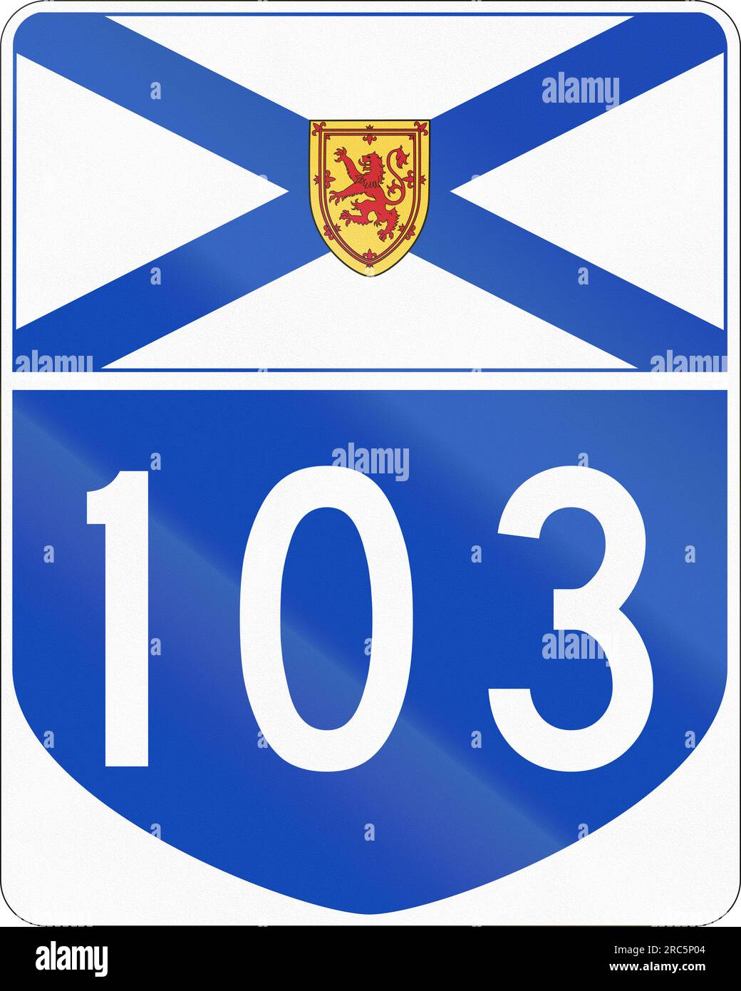 Route marker for Nova Scotia highway number 103 Stock Photo - Alamy