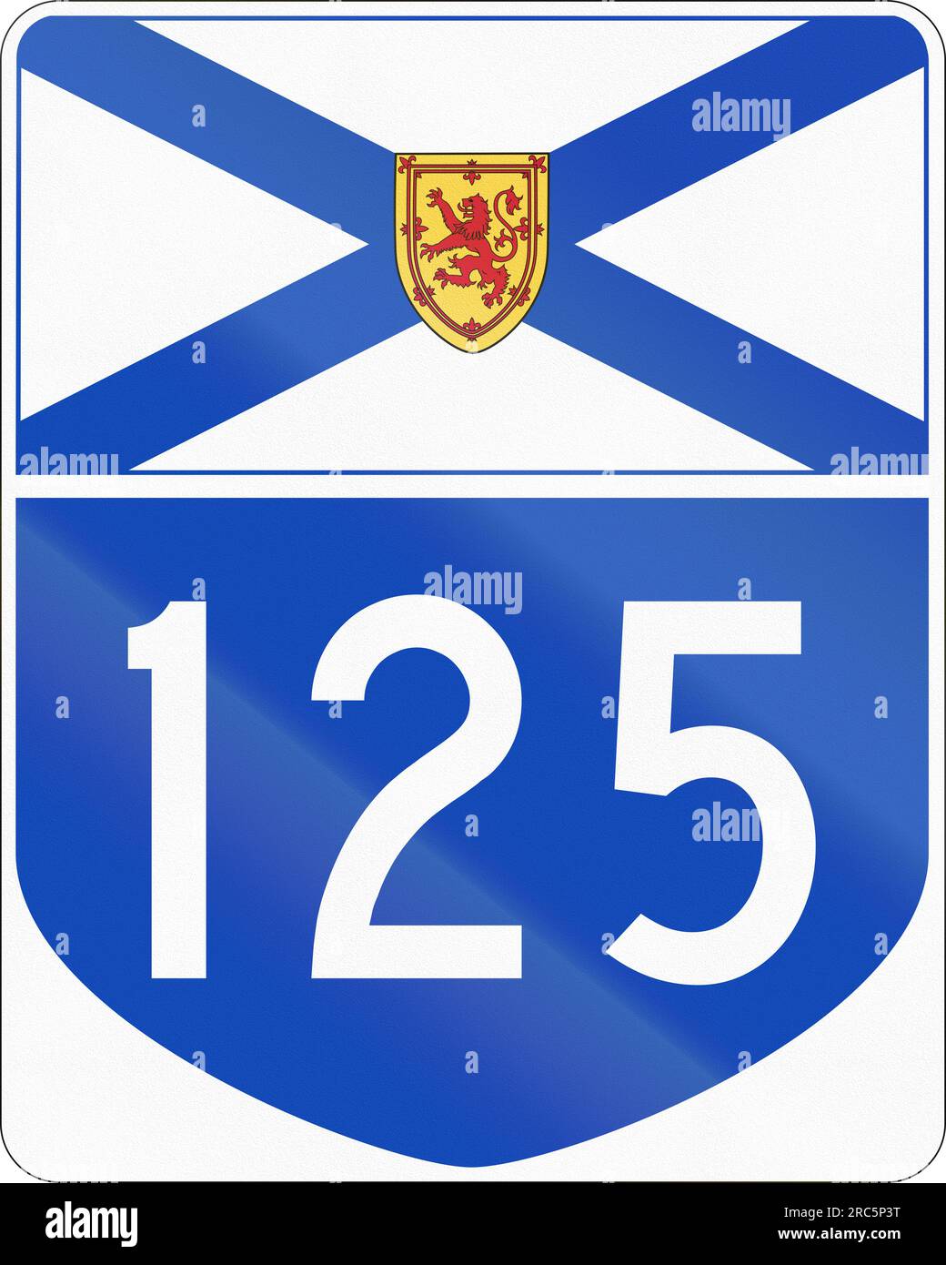 Route marker for Nova Scotia highway number 125 Stock Photo - Alamy