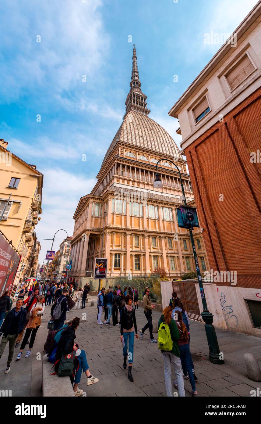 Turin, Italy - March 27, 2022: The Mole Antonelliana, a major landmark ...