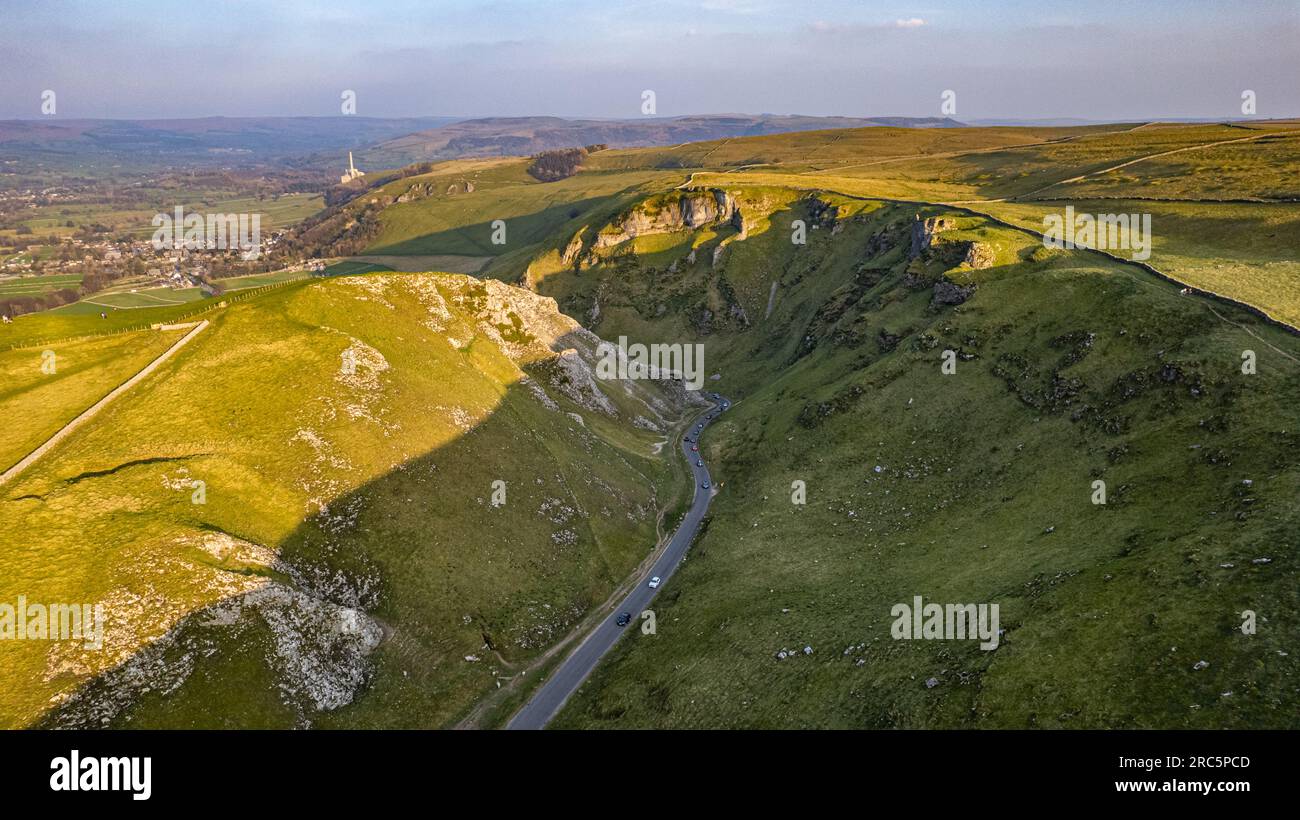 Amazing view footage taken in Pendle Hill with a drone Stock Photo - Alamy