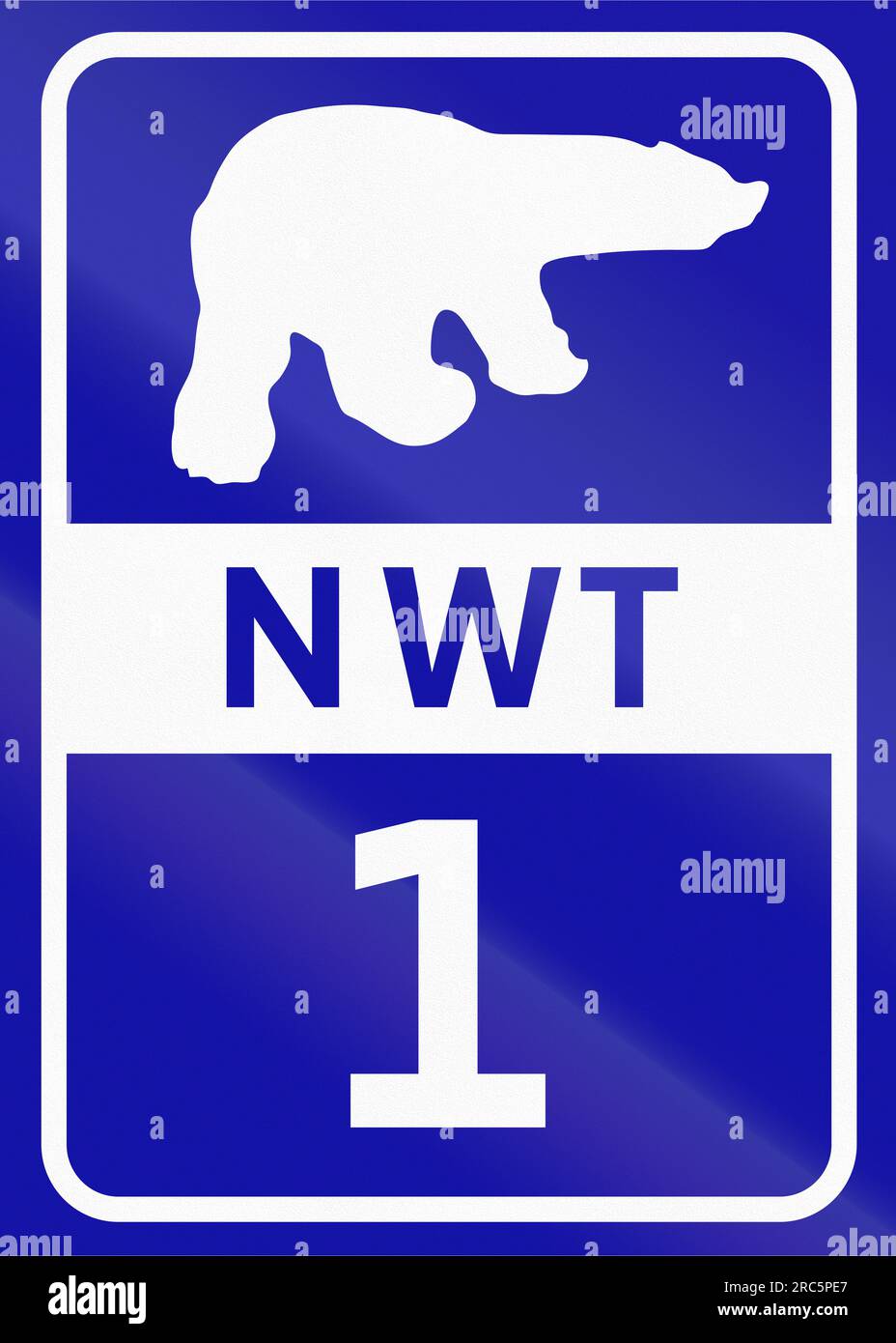 Shield of Northwest Territory highway number 1 Stock Photo - Alamy