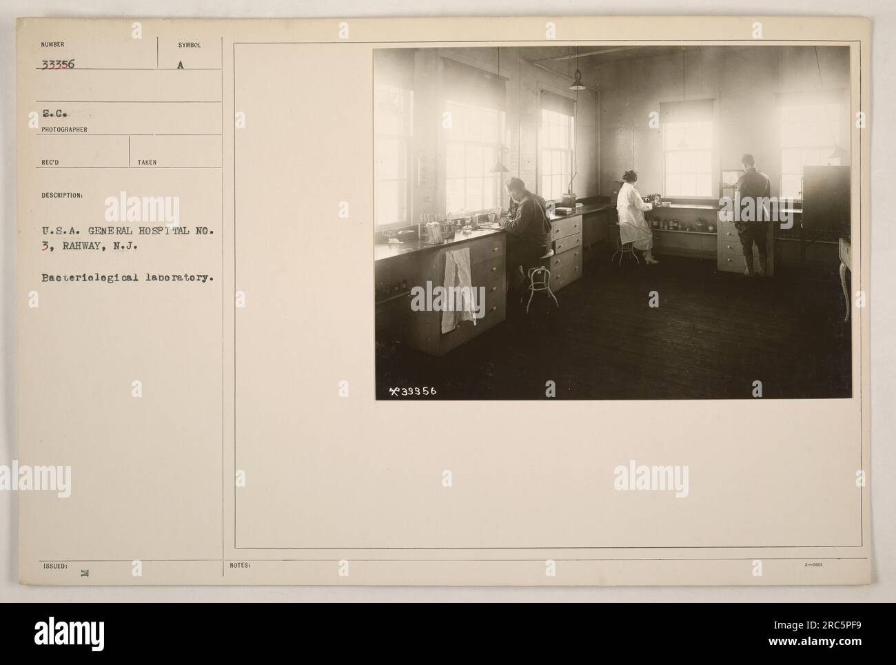 Bacteriological laboratory at U.S.A. General Hospital No. 3 in Rahway ...