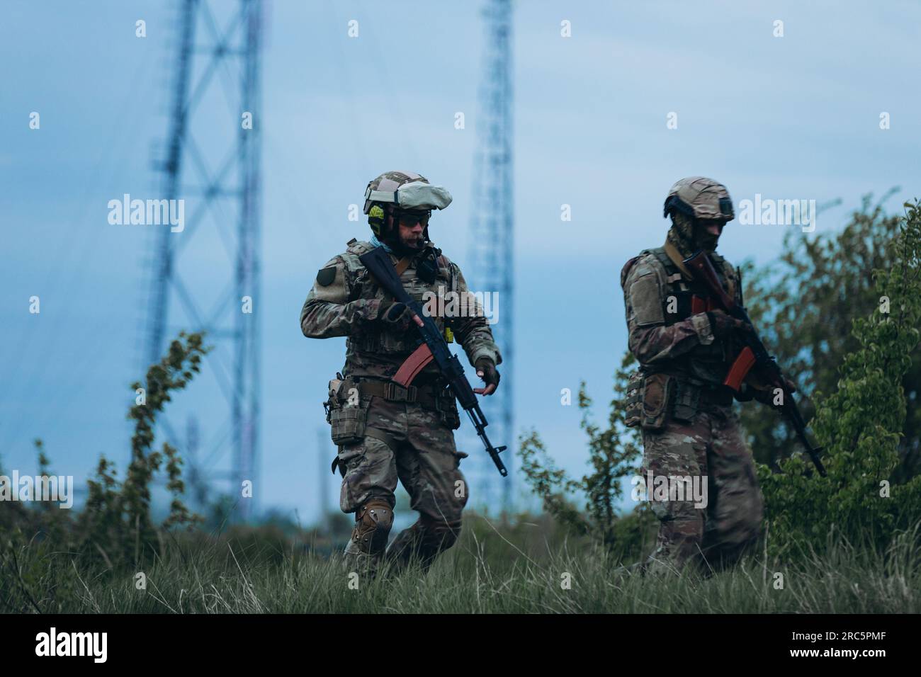 Ukrainain military patrol checking the territory Stock Photo - Alamy