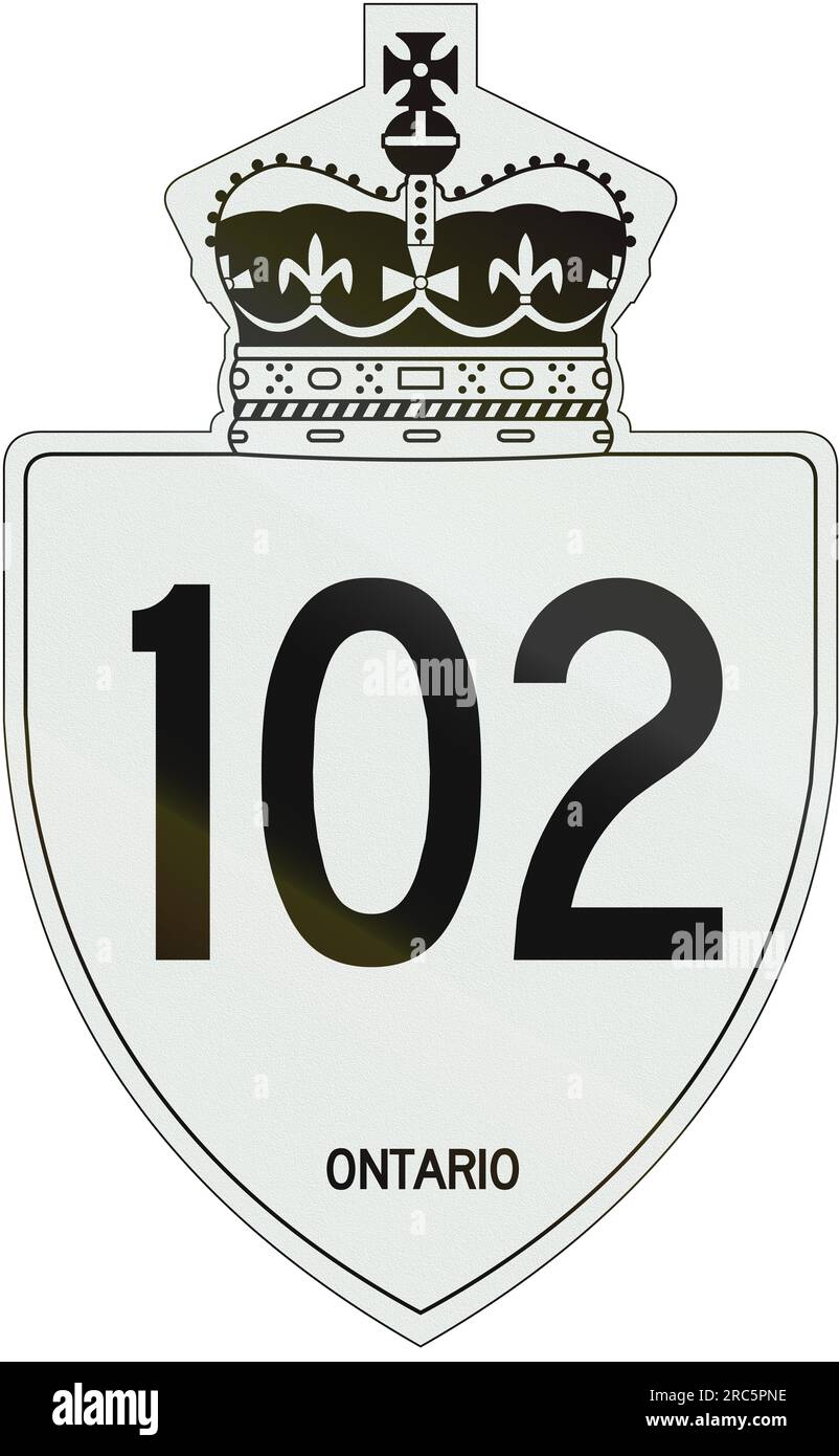 Canadian highway shield of Ontario highway number 102 Stock Photo - Alamy