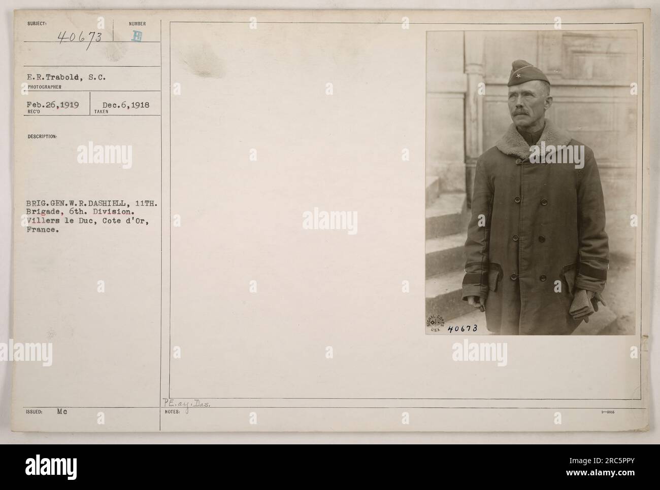 Brigadier General W.R. Dashiel of the 11th Brigade, 6th Division is ...