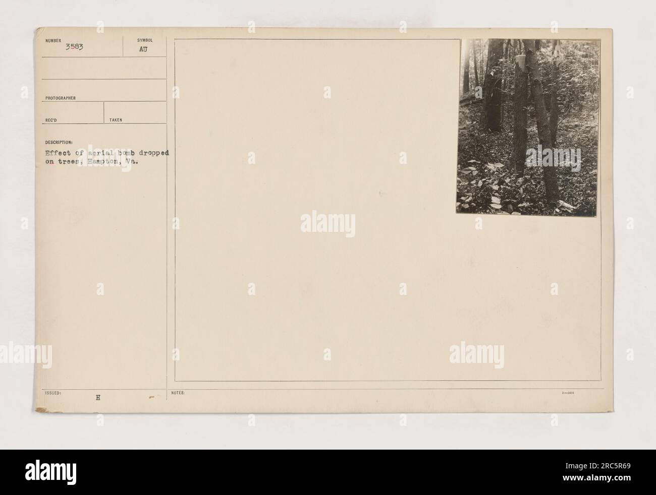 111-SC-3583: This photograph shows the effect of an aerial bomb dropped ...