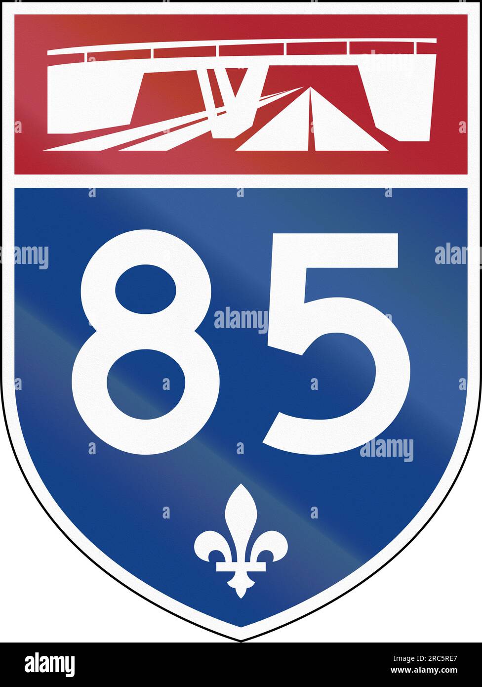 Canadian highway shield of Quebec highway number 85 Stock Photo - Alamy