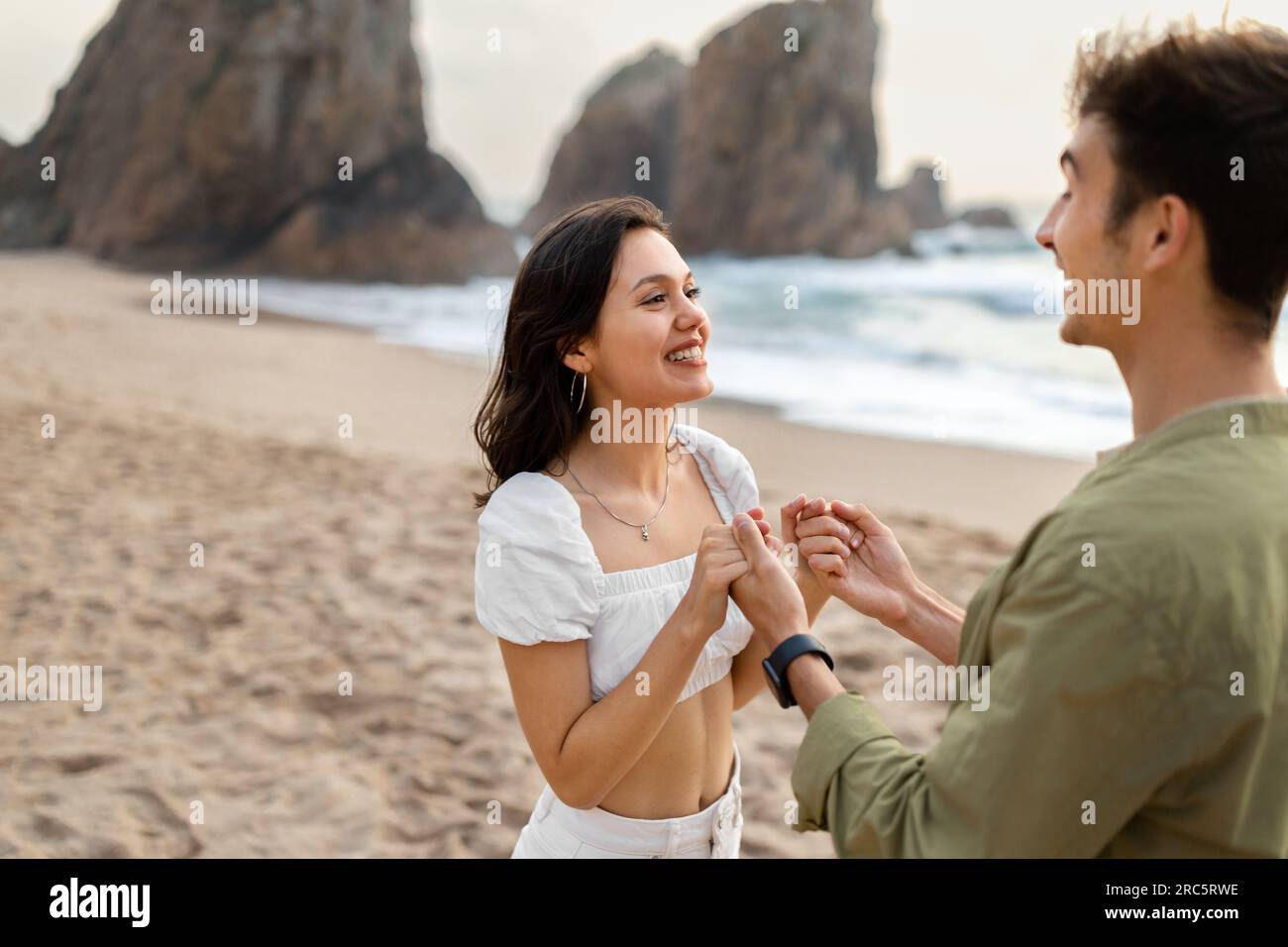 Couple beach in pre hi-res stock photography and images - Alamy