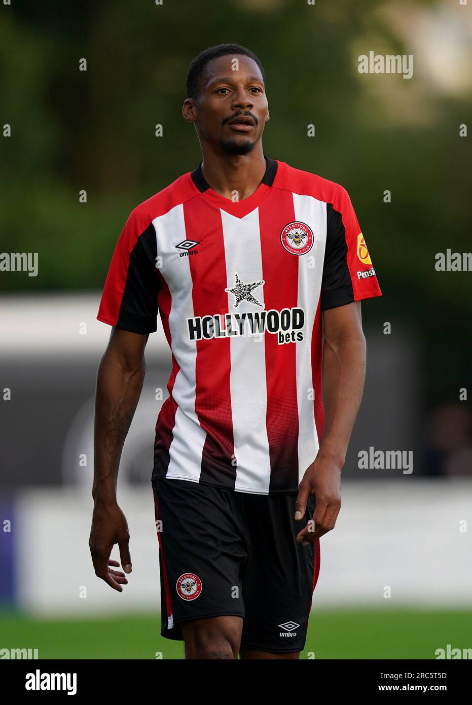 Brentford's Ethan Pinnock during a friendly match at LV BET Stadium ...