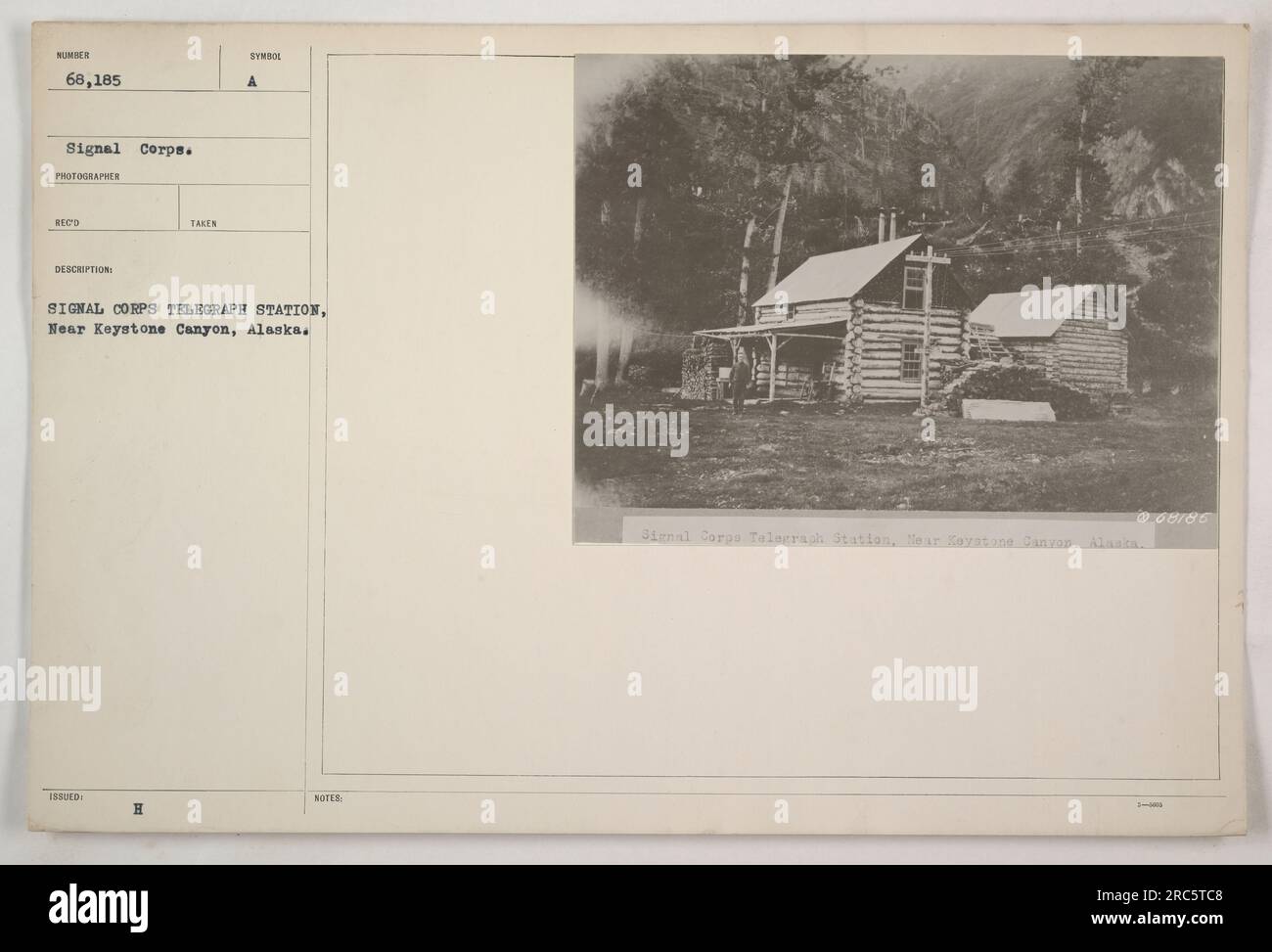 Signal Corps Telegraph Station near Keystone Canyon, Alaska. This ...