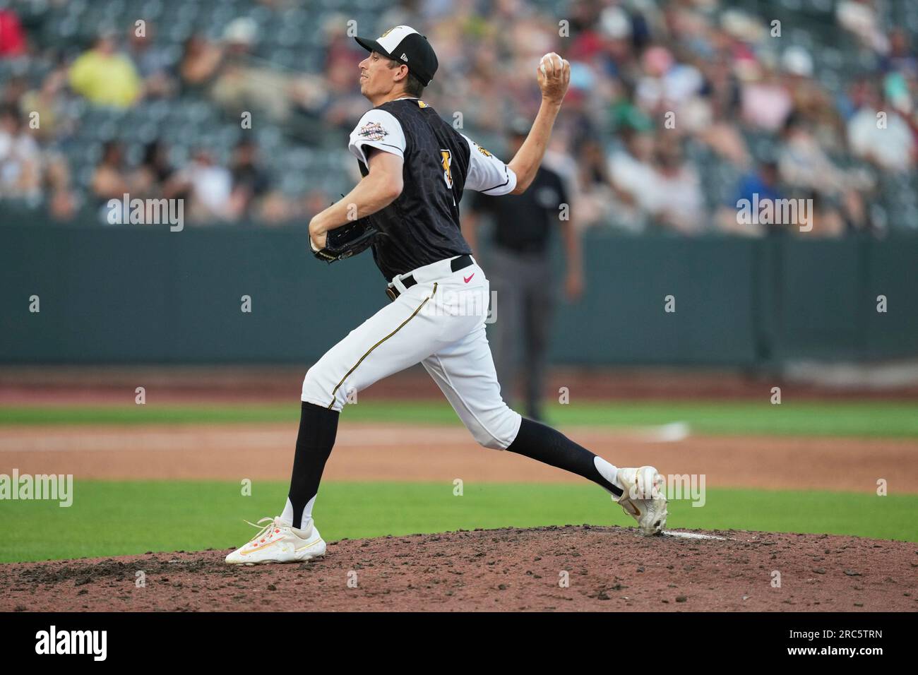 Salt Lake UT, USA. 8th July, 2023. Salt Lake pitcher Jimmy Herget (4 ...
