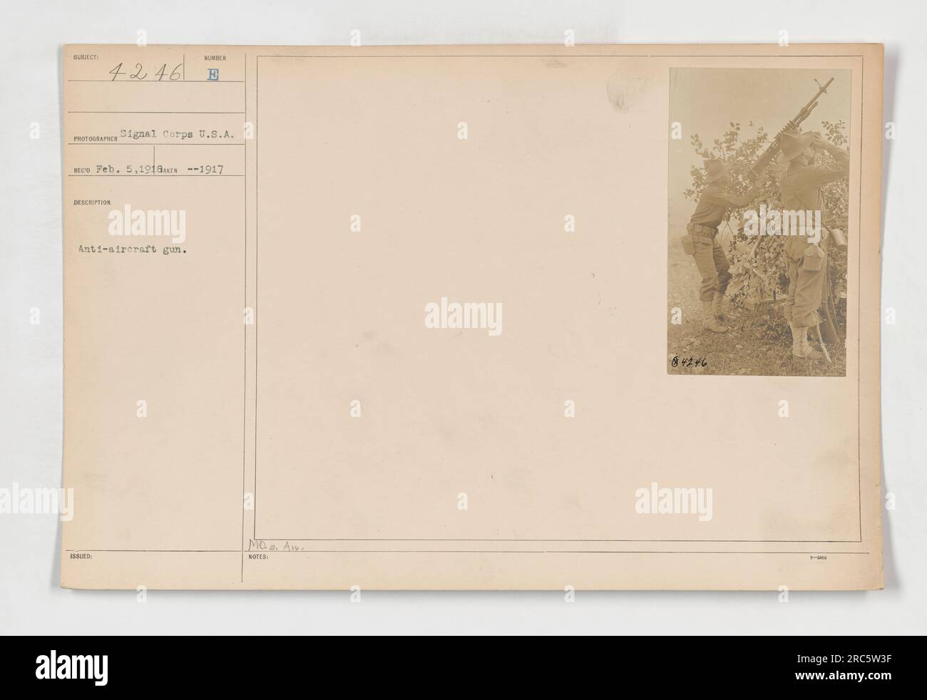 An anti-aircraft gun in action during World War One. One of the many ...