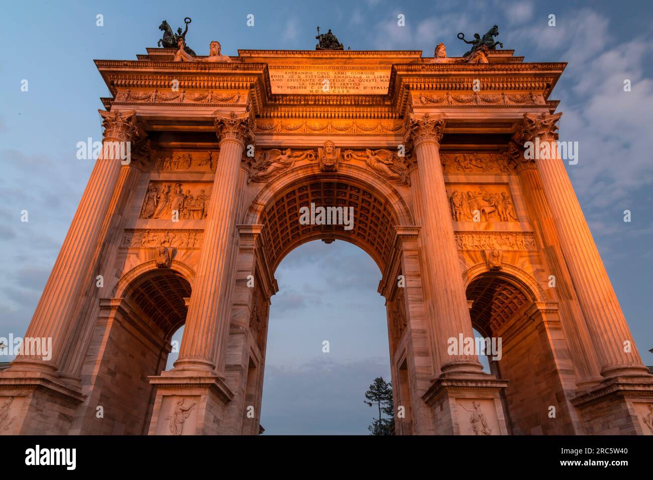 Porta Sempione is a city gate of Milan. The gate is marked by a ...