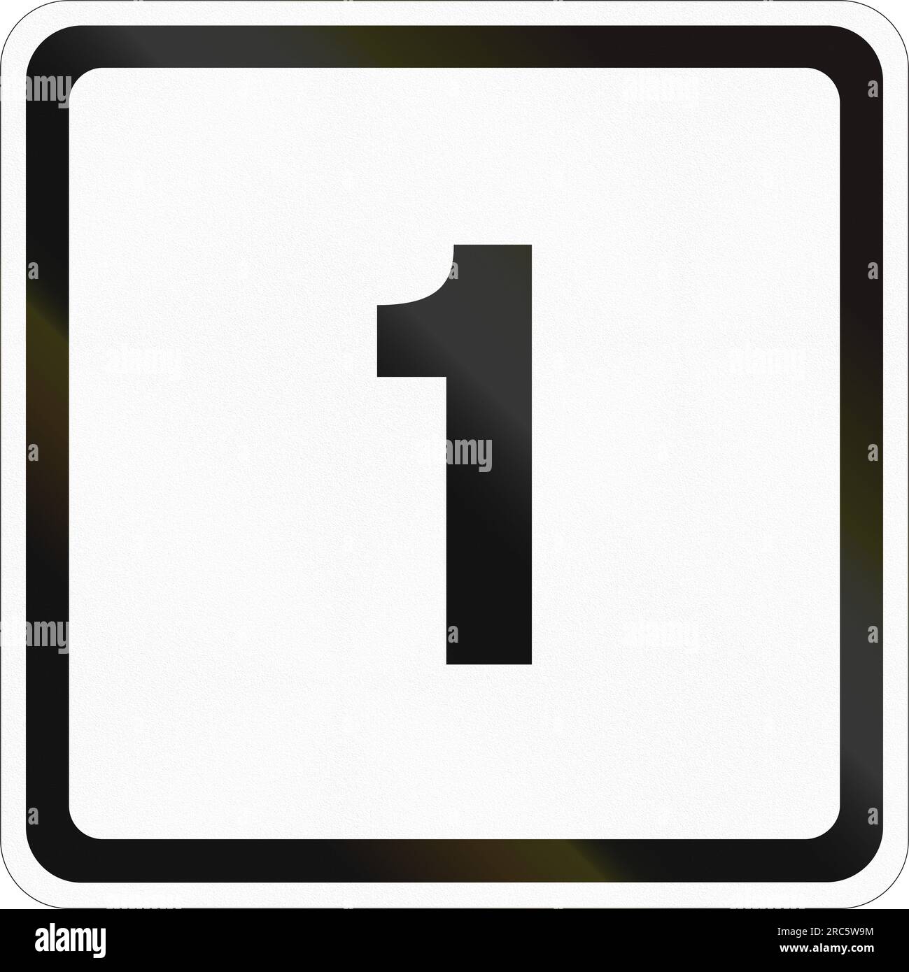 Icelandic direction road sign: Road number 1 Stock Photo - Alamy