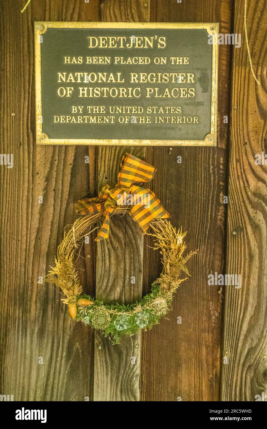 Commemorative plaque for Deetjen's Big Sur Inn for its placement on the ...