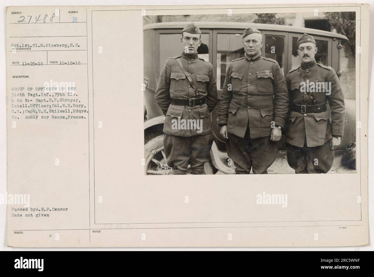 314th regiment infantry hi-res stock photography and images - Alamy