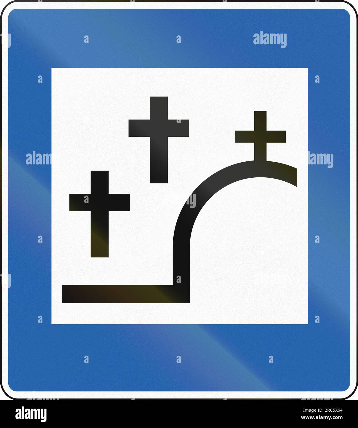 Icelandic service road sign - Cemetary Stock Photo - Alamy