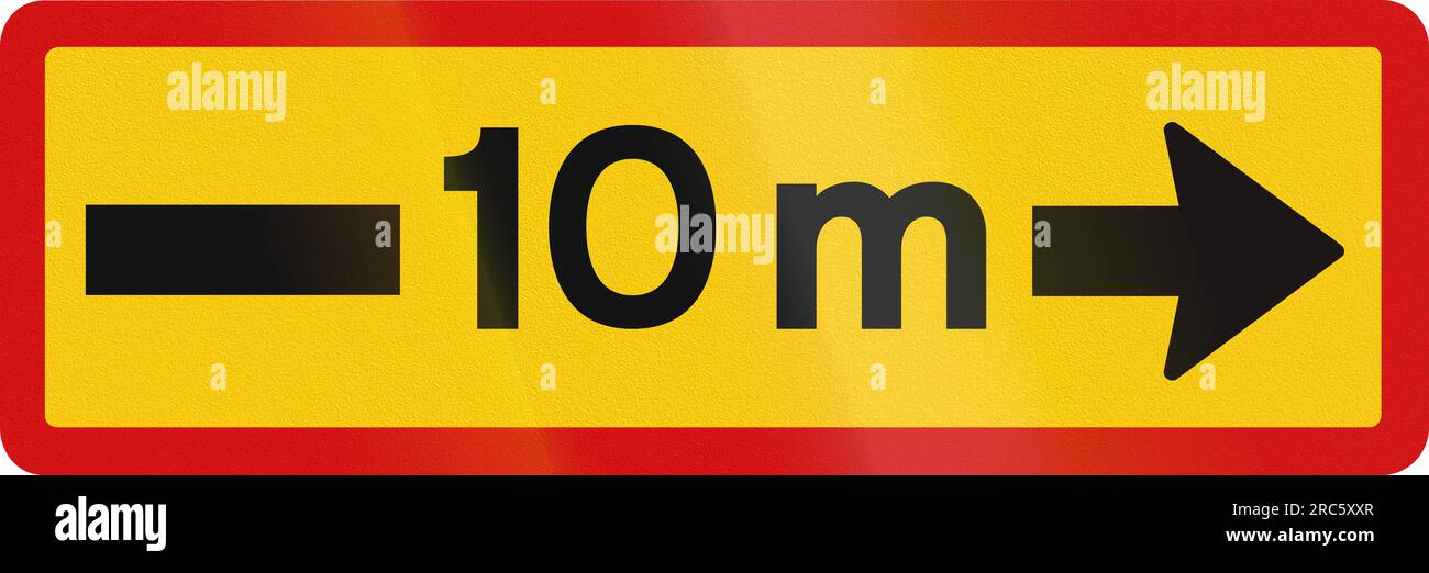 Additional traffic sign in Iceland - Sign applies 10 meters in the ...