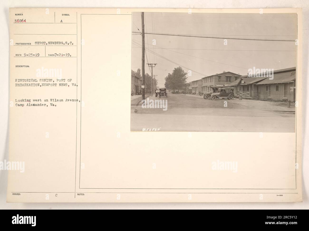 In this photograph, taken on July 21, 1919, we see a view looking west ...