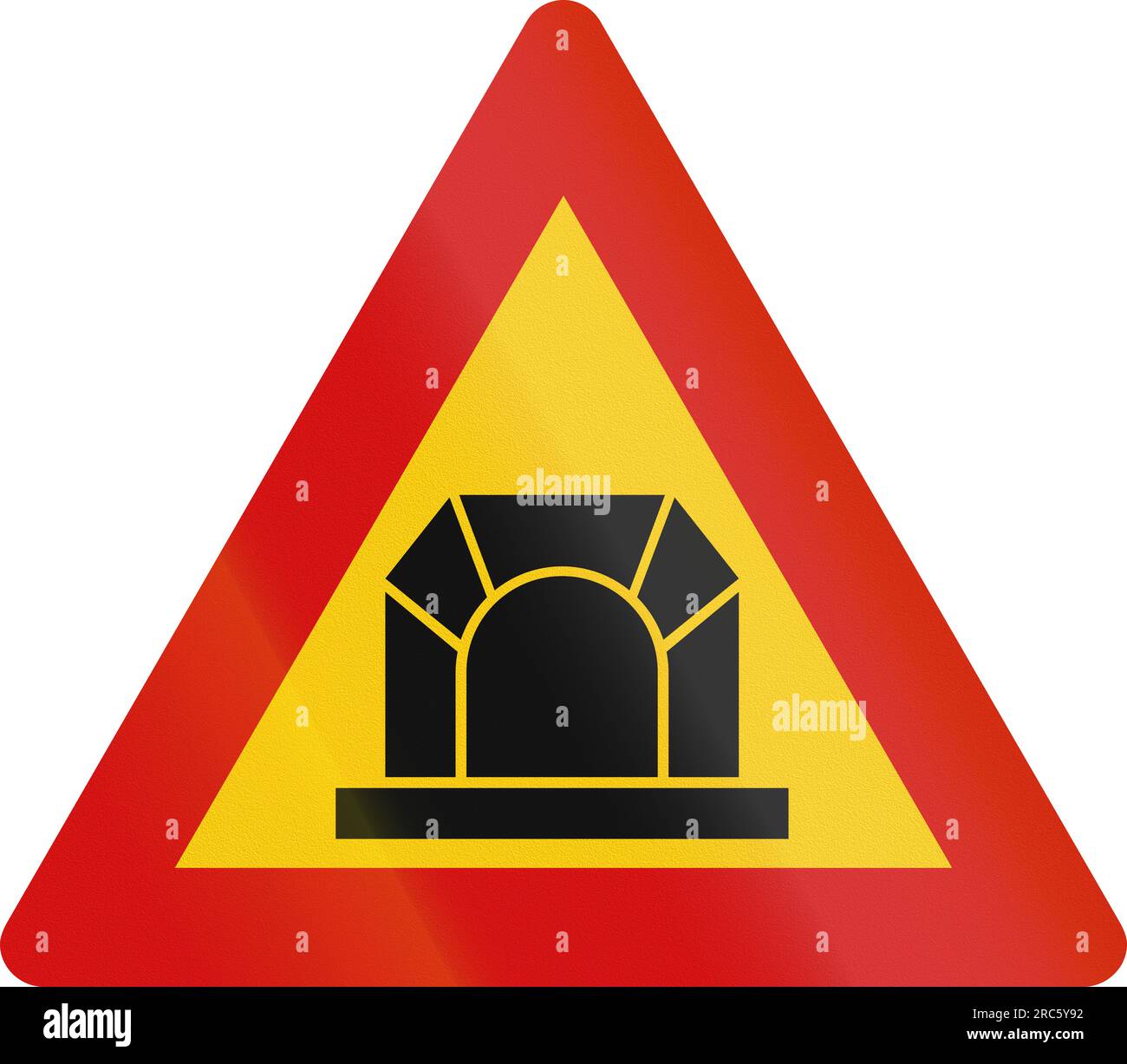 Road sign in The Czech Republic: Tunnel Ahead Stock Photo - Alamy