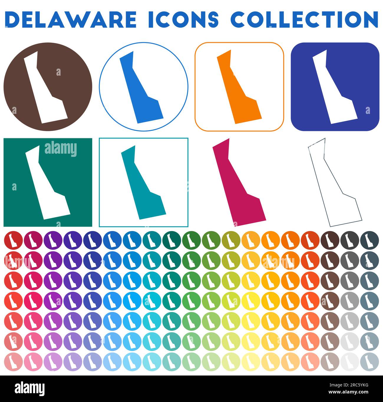Delaware outline map vector vectors Cut Out Stock Images & Pictures - Alamy