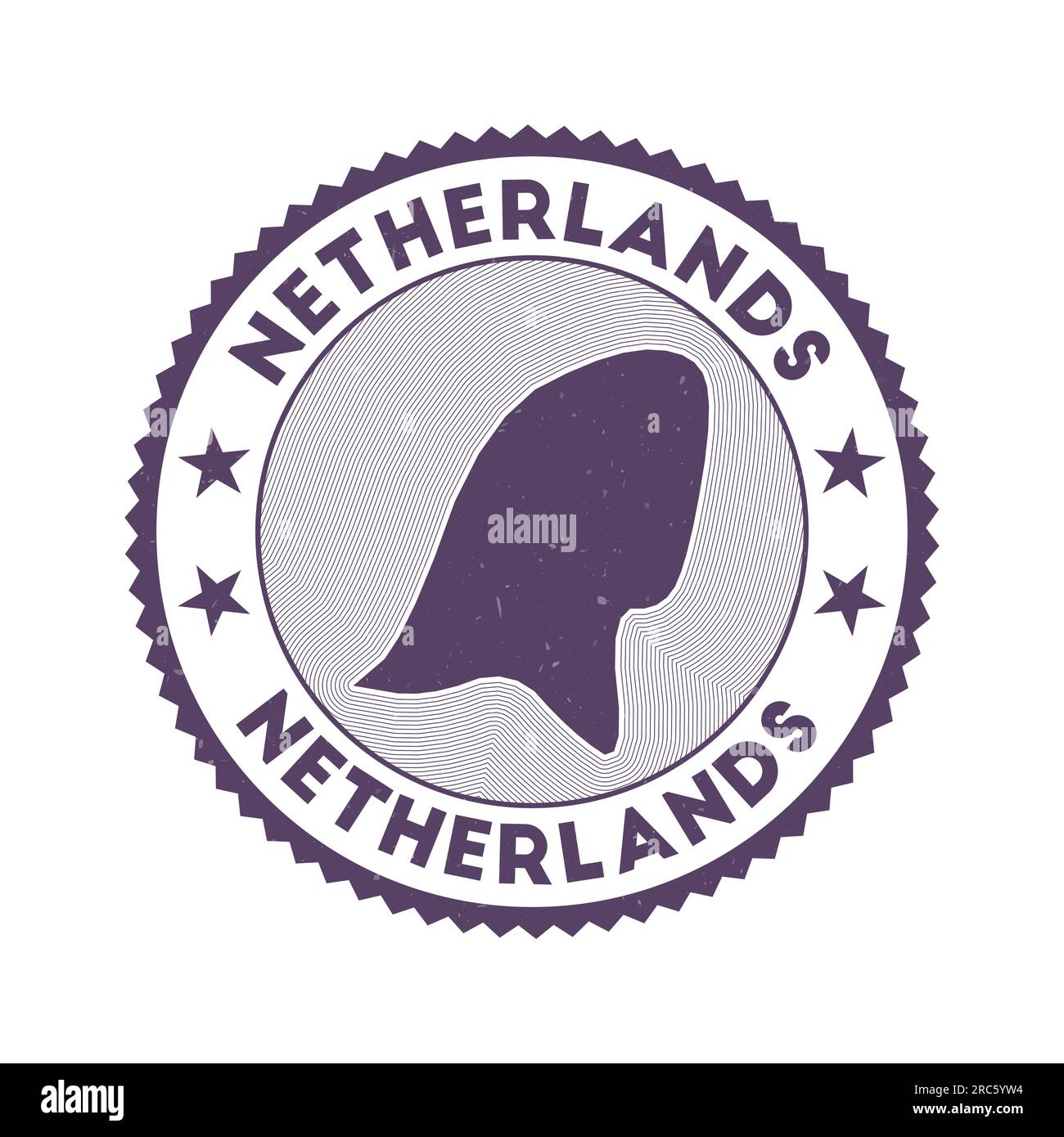 Netherlands emblem. Country round stamp with shape of Netherlands ...