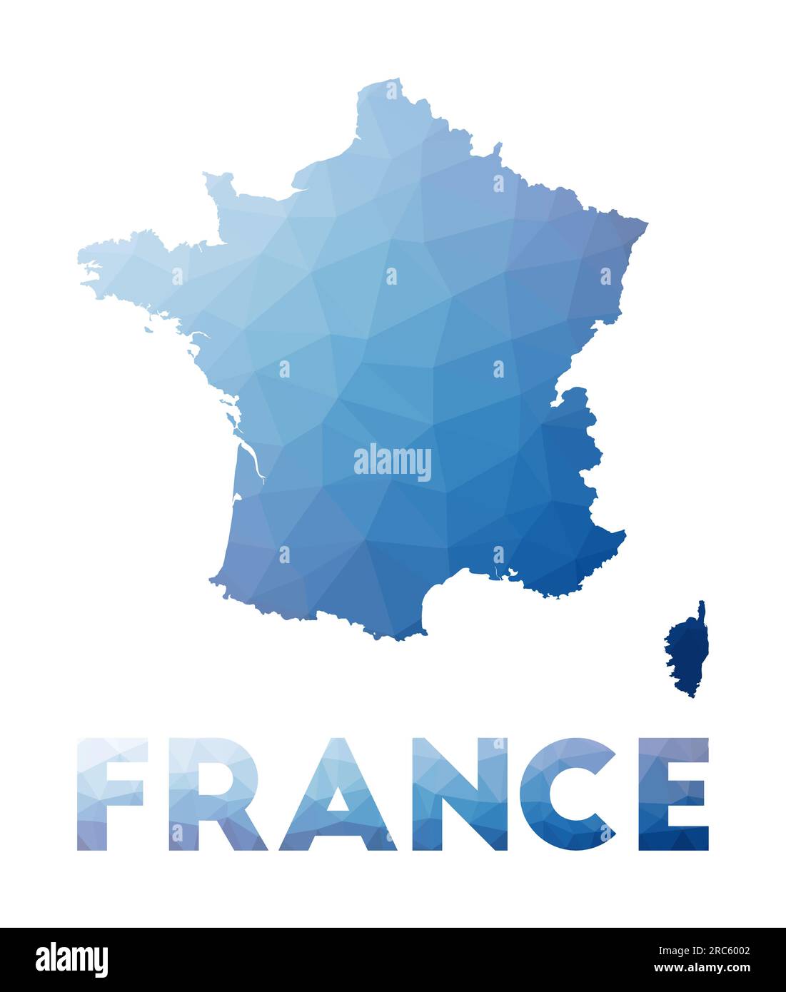 France polygonal map hi-res stock photography and images - Alamy