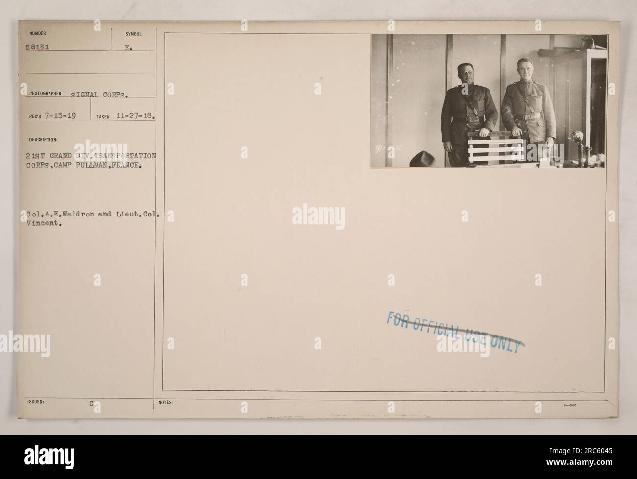 Colonel a e waldron hi-res stock photography and images - Alamy