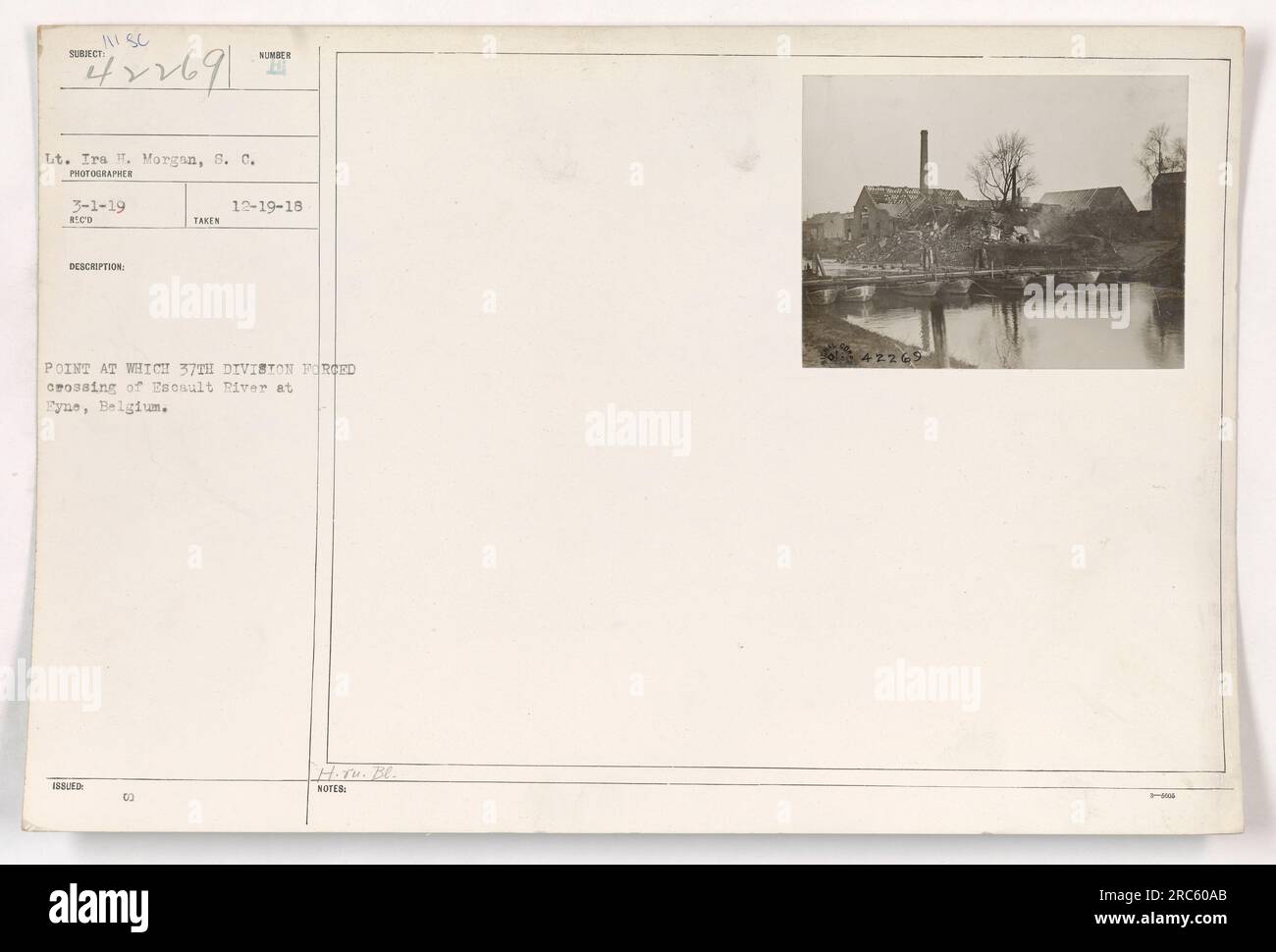 The image shows Lieutenant Ira Morgan from the 37th Division of the 111 ...