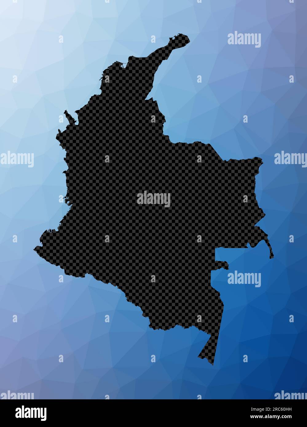 Colombia polygonal map hi-res stock photography and images - Alamy