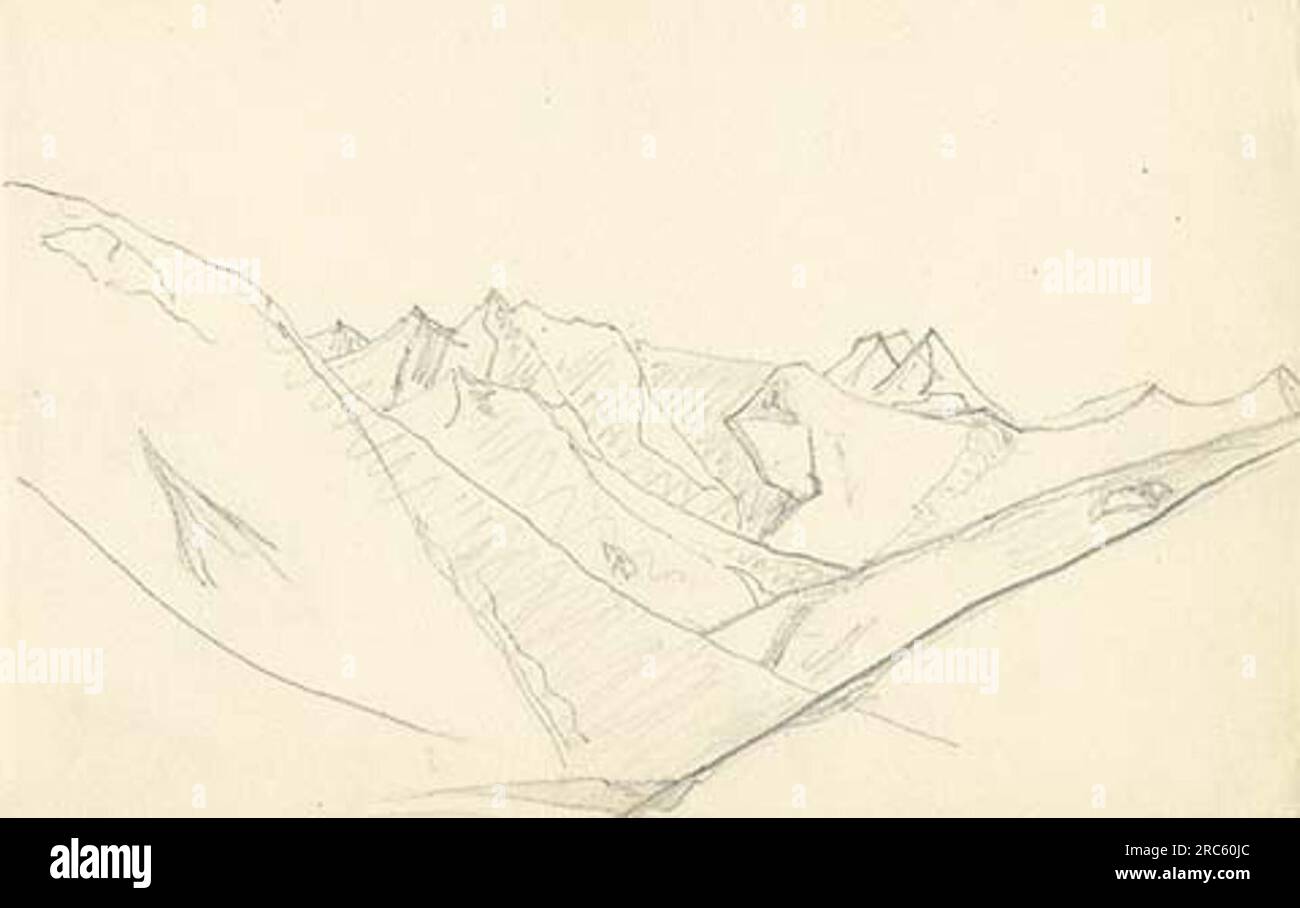 Guri Guri Dhar ridge 1931 by Nicholas Roerich Stock Photo - Alamy