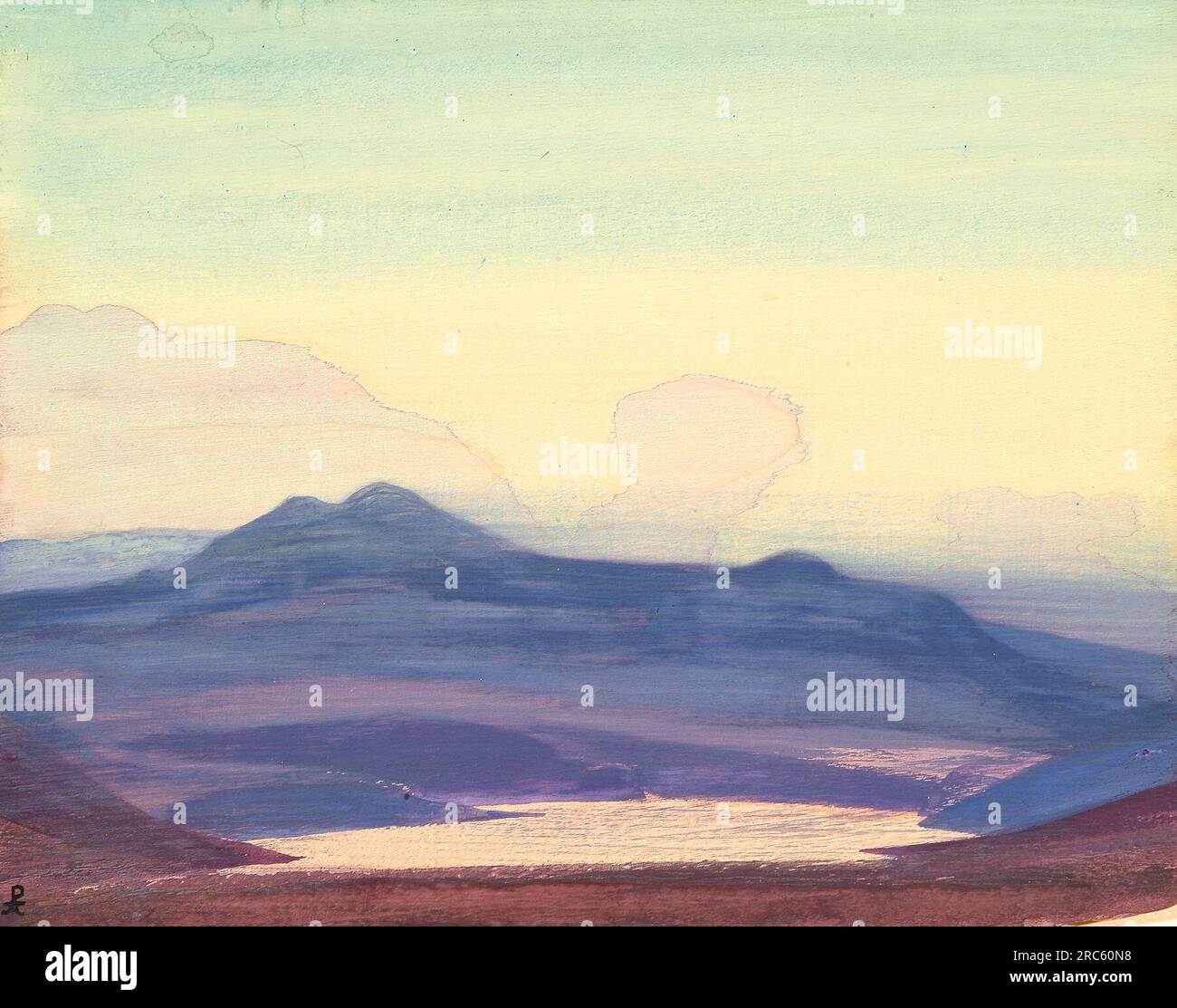 Study of mountains 1931 by Nicholas Roerich Stock Photo - Alamy