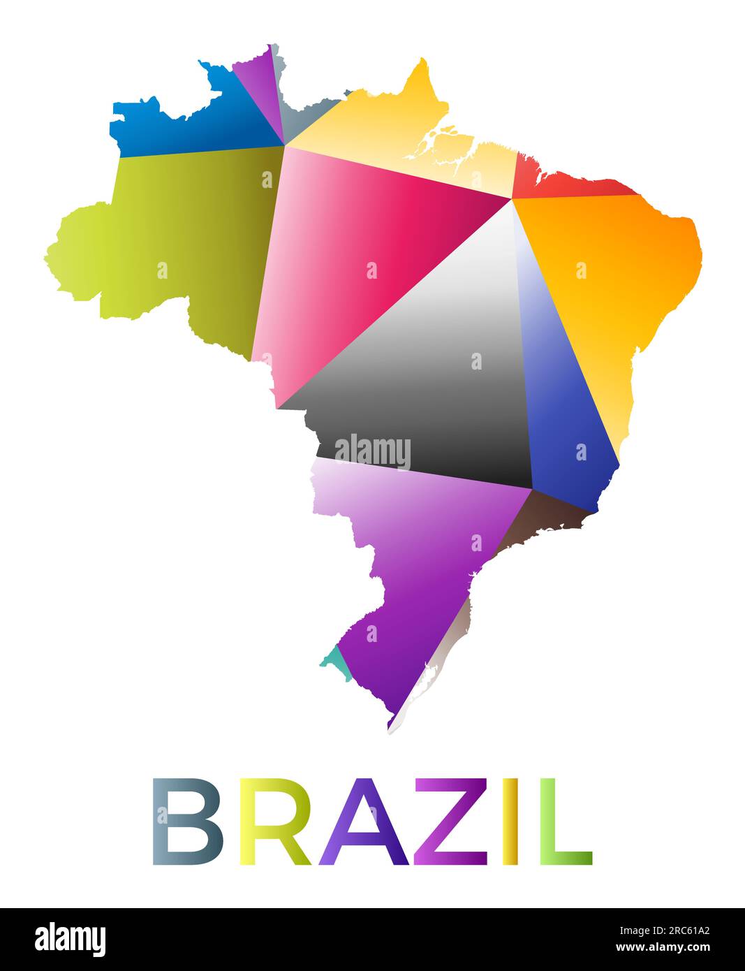 Brazil country map icon logo Cut Out Stock Images & Pictures - Alamy