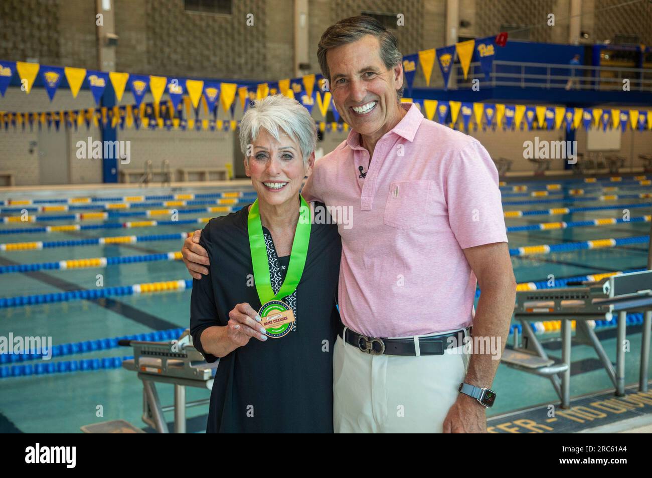 IMAGE DISTRIBUTED FOR HUMANA INC. - Swimmer DeEtte Sauer, 82, accepts a ...