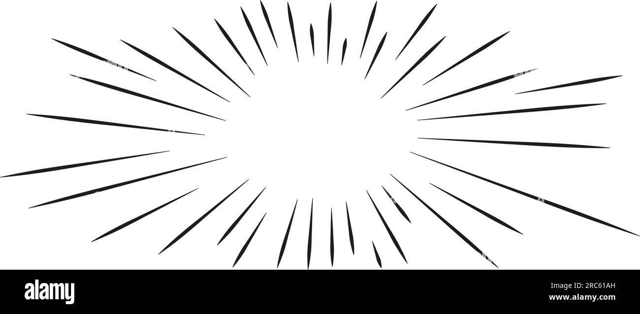 Comic action lines.Manga speed effect frame. Cartoon boom,bang,radial ...