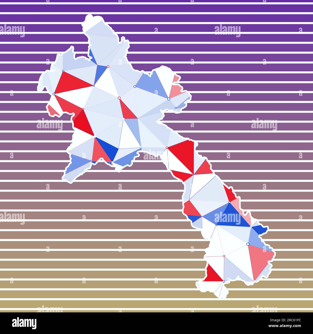 Laos vector illustration. Laos design on gradient stripes background ...