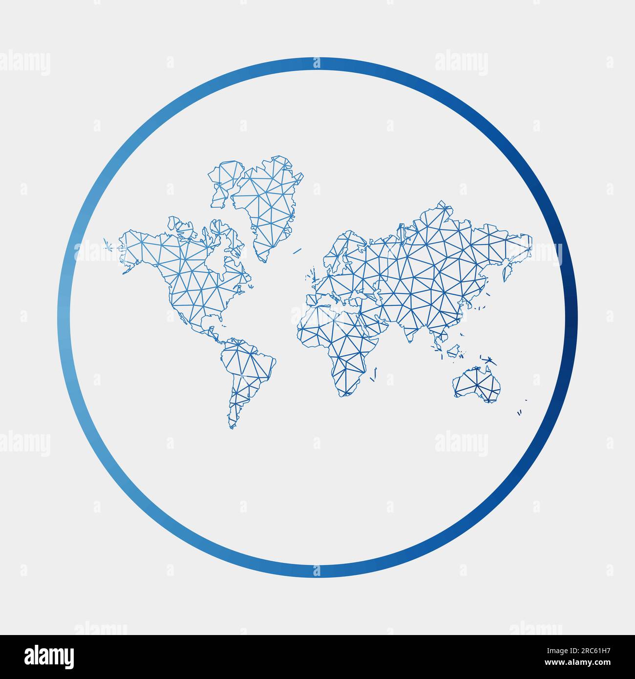 The World icon. Network map of the world. Technology, internet, network ...