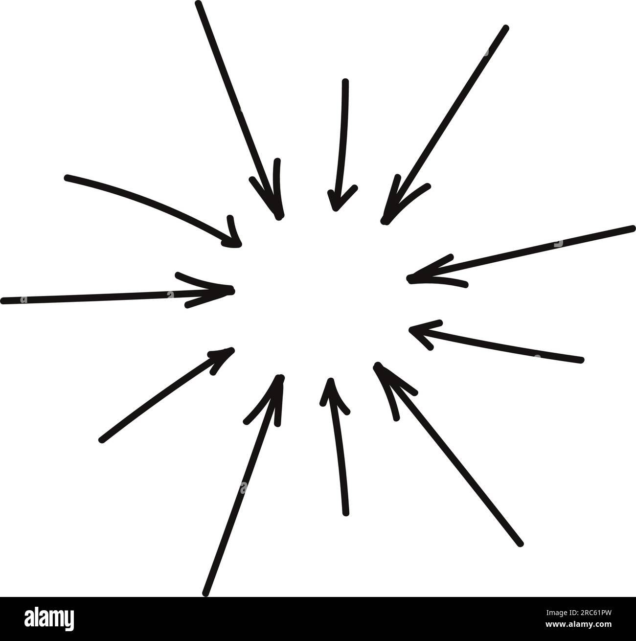 Doodle spiral arrows icon. Design quirky twist zigzag line, spring coil ...