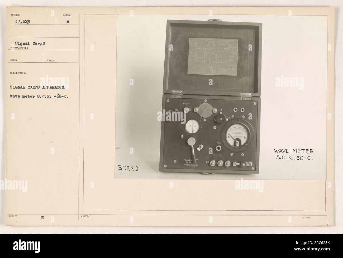 Soldiers using signal corps apparatus, specifically the wave meter S.C ...