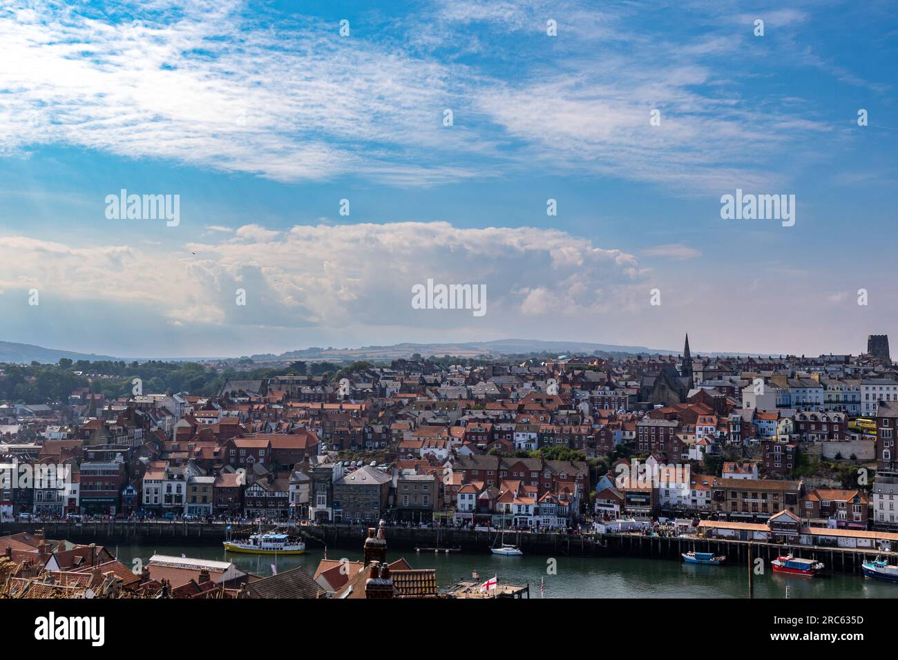 Amazing view footage taken in Whitby Stock Photo - Alamy