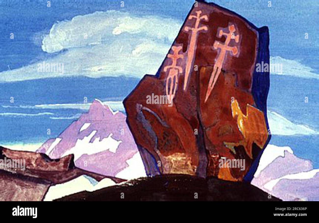 Sword of King Gesar by Nicholas Roerich Stock Photo - Alamy