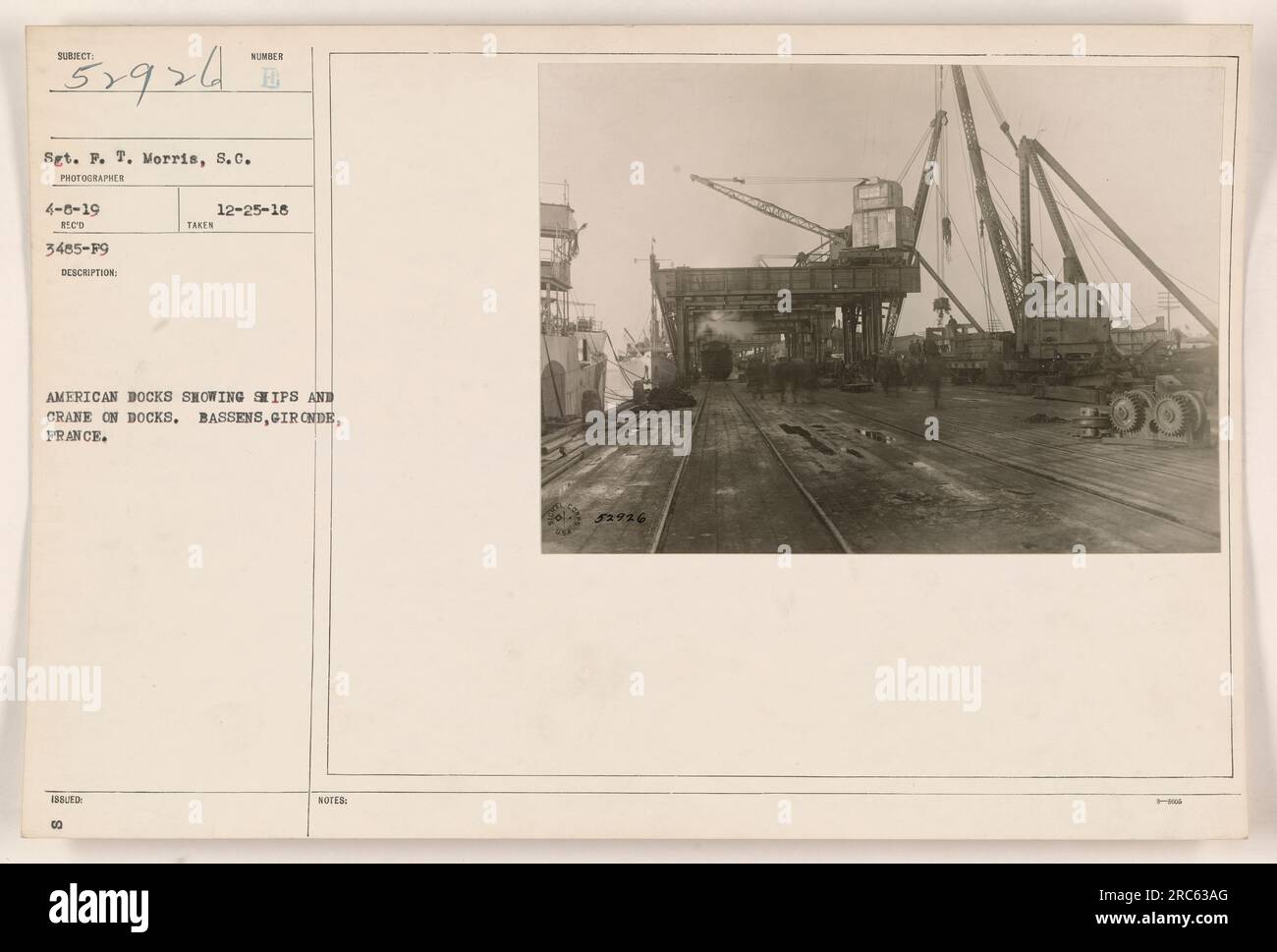 American docks in Bassens, Gironde, France, captured in a photo taken ...