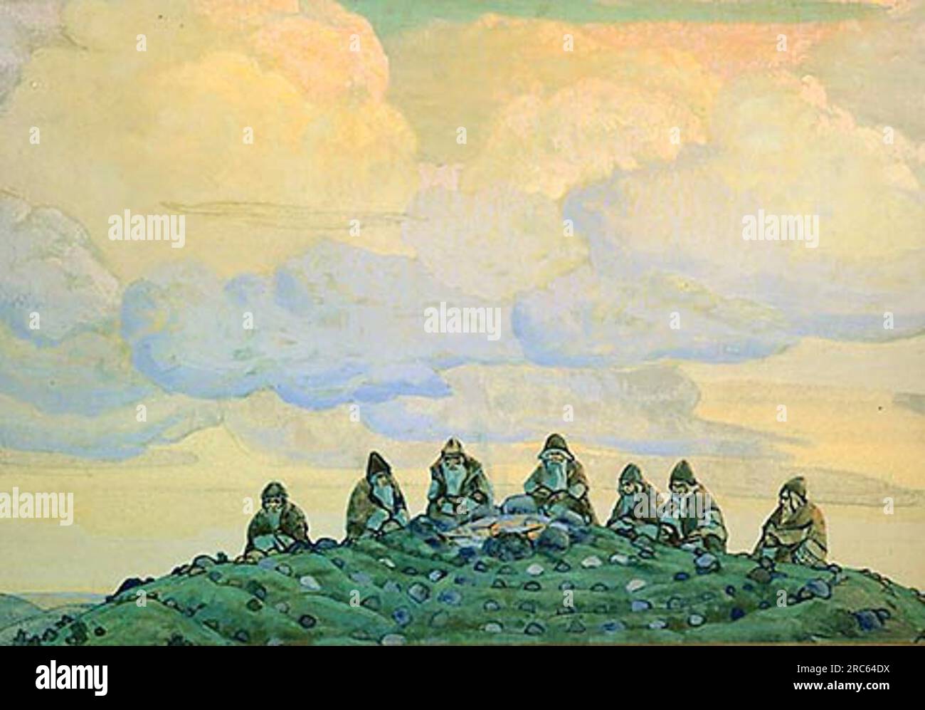 The great sacrifice 1912 by Nicholas Roerich Stock Photo - Alamy