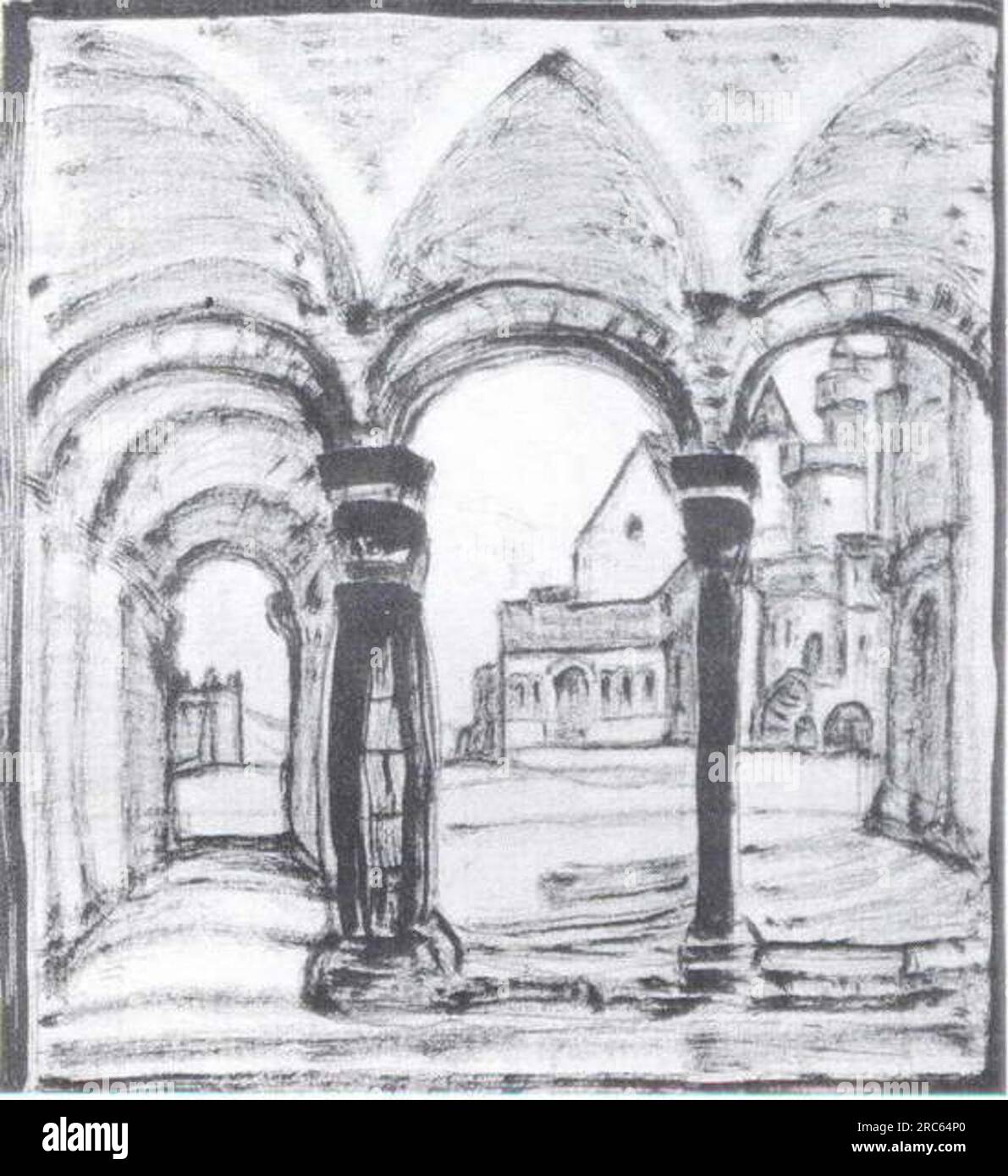 Yard 1913 by Nicholas Roerich Stock Photo - Alamy