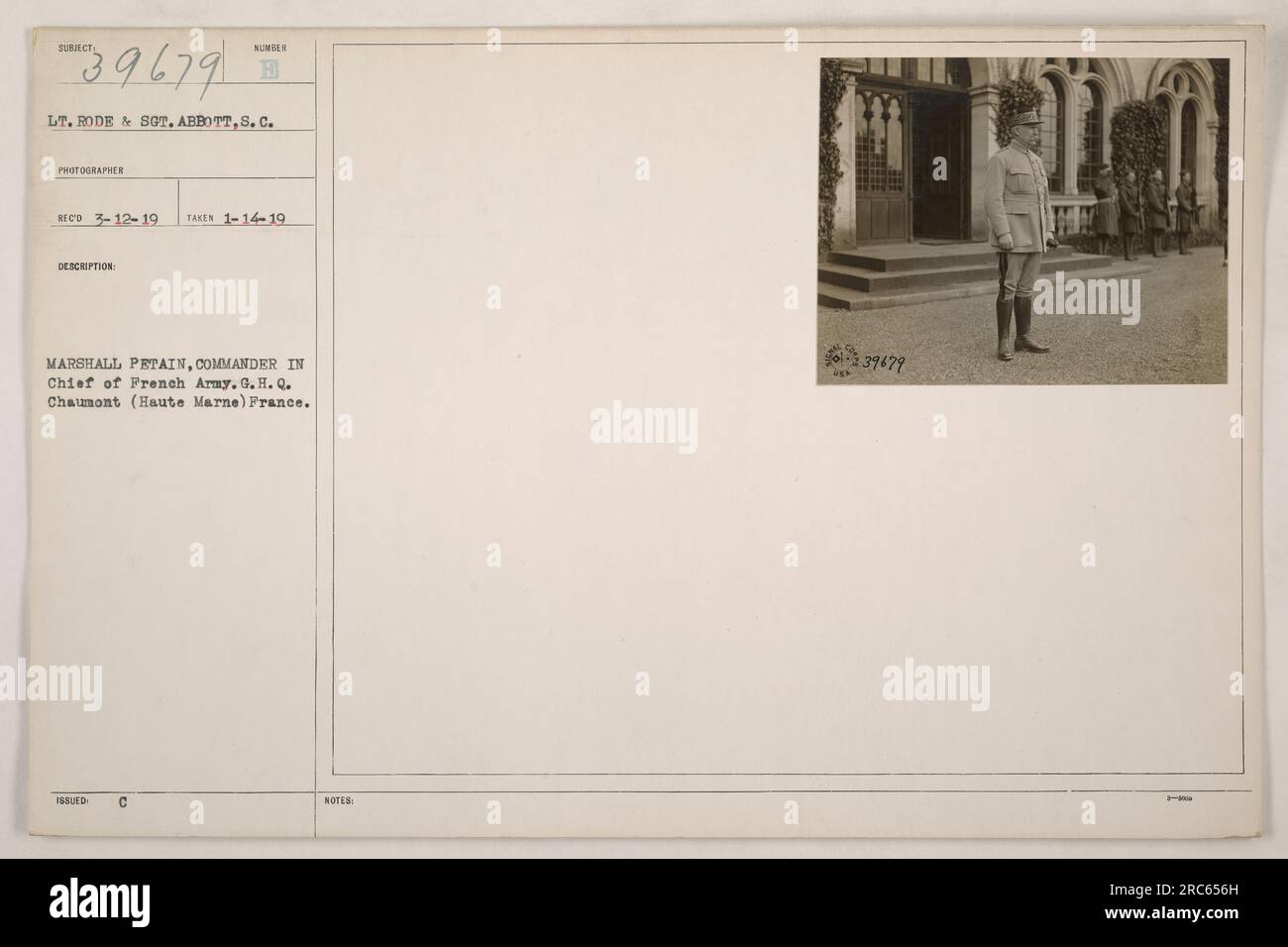 LT. Rode and SOT. Abbott, S.C. are pictured with General Henri-Philippe ...