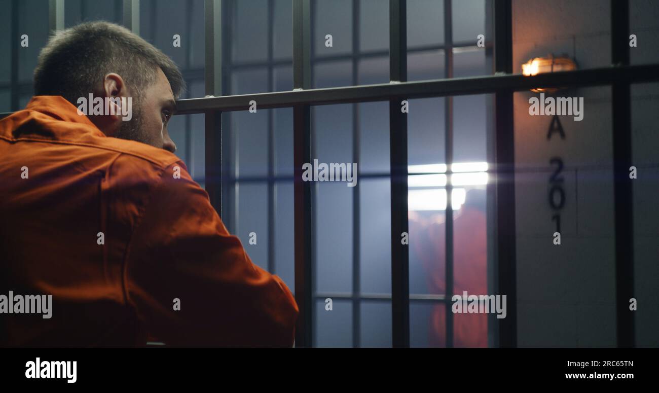 Two guilty men serve imprisonment term together in prison. Elderly ...