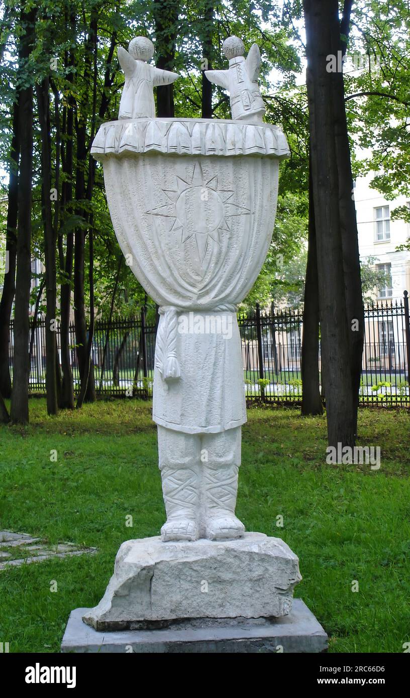 The sculpture park occupies the part in the Ostankino park in Moscow ...