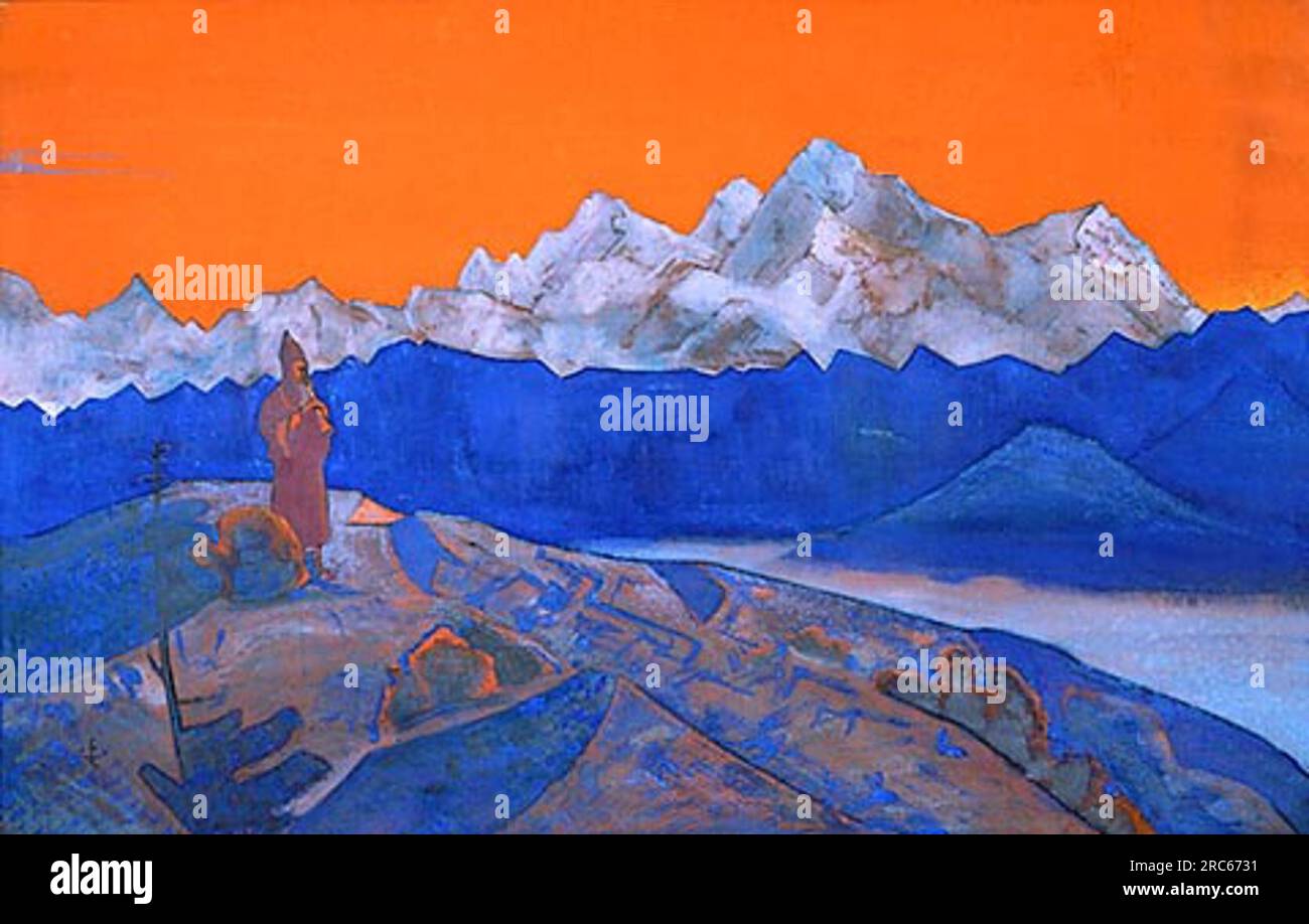 Red Lama 1924 by Nicholas Roerich Stock Photo - Alamy